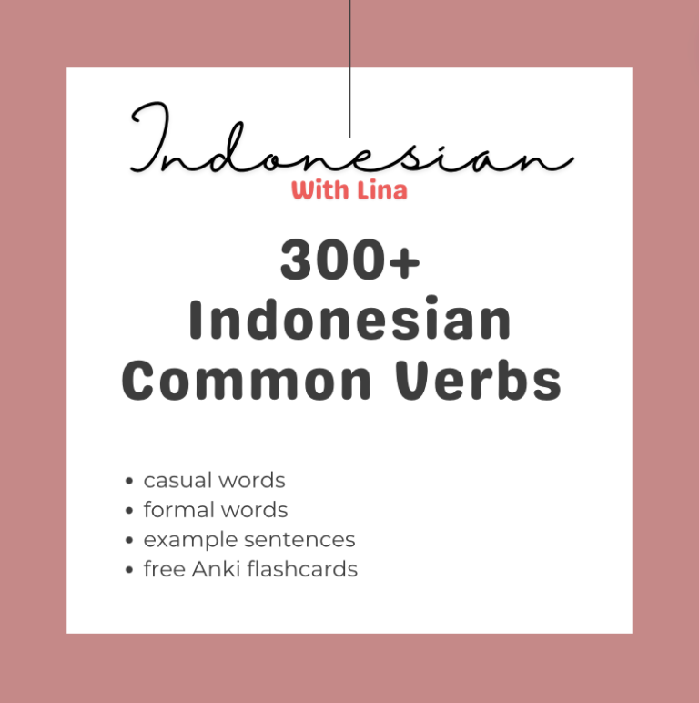 300+ Indonesian Common Verbs – Learn Indonesian With Lina